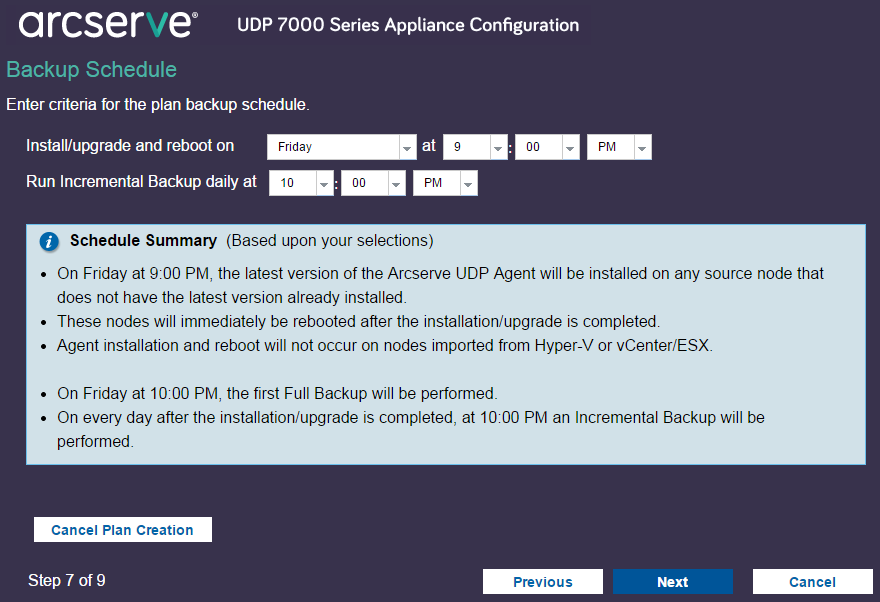 How to Set up the Arcserve UDP Appliance and Create Plans
